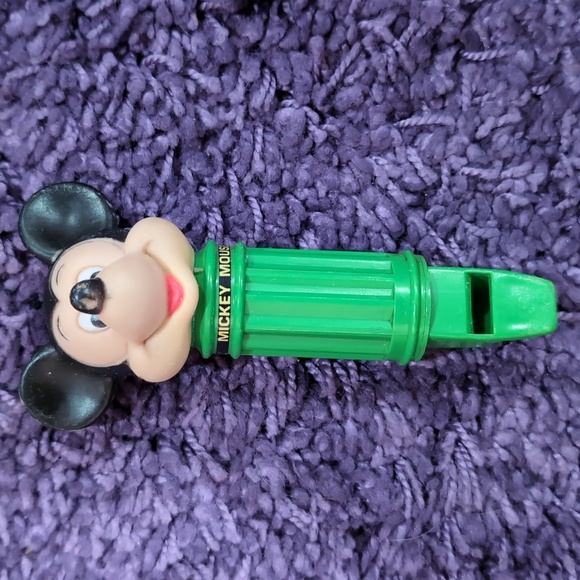 Disney | Other | Vintage Preowned Mickey Mouse Whistle Rare Color Green ...
